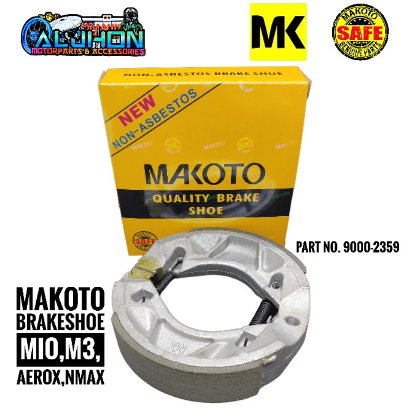 ORIGINAL MAKOTO BRAKE SHOE MIO M3 AEROX MIOi125 FZ16 SZ16 9000-2359 ...