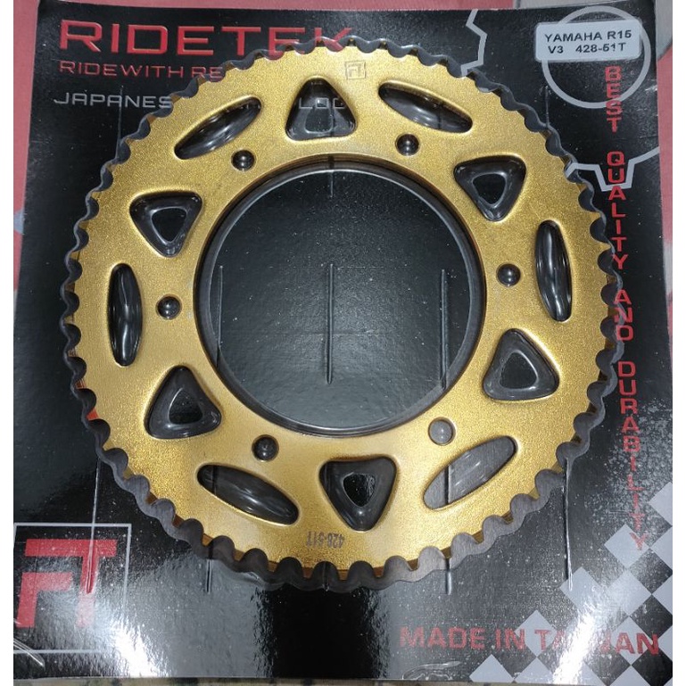R15 VERSION 3 & R15M V4 REAR SPROCKET (RIDETEK) | Shopee Philippines