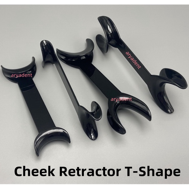 50pcs Cheek Retractor T-Shape Dental Black Double head Lip Retractor ...