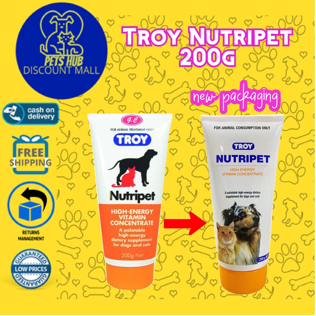 Troy Nutripet High Energy Vitamin Concentrate 200g Dog Cat | Shopee Philippines