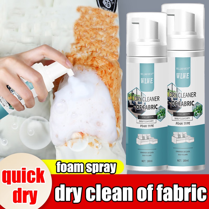 sofa carpet cleaner 200ml Fabric cleaner dry cleaner sofa stain remover bubble deep cleaner ...