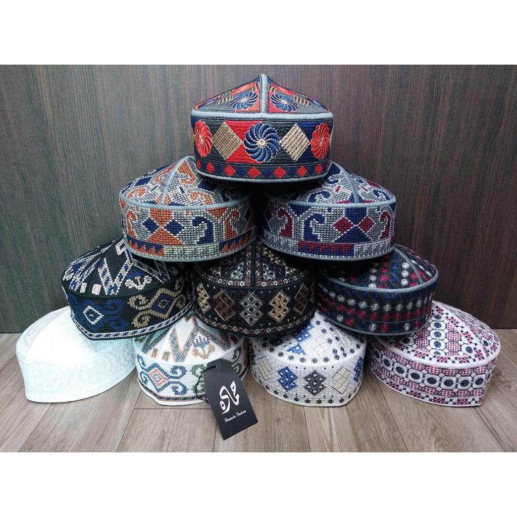 Peci PAKISTAN HAMADA Exclusive BOX PACKAGING/ Full Embroidered Peci ...