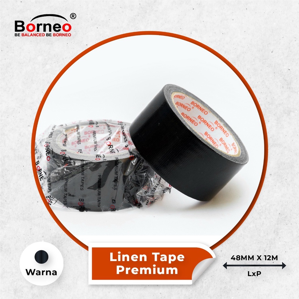 6 ROLL - Borneo Linen Tape / Premium Cloth Tape (48mm x 12m) | Shopee ...