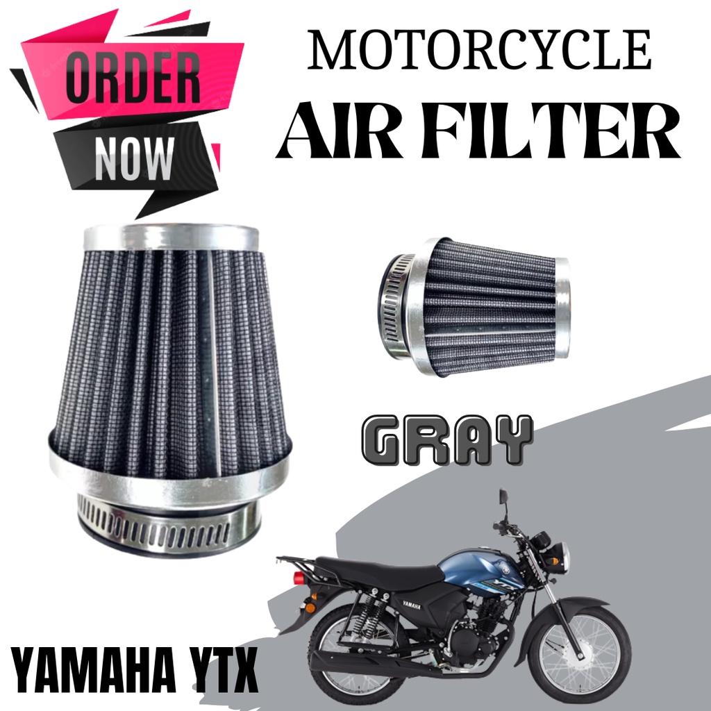 MOTOR AIR FILTER FOR YAMAHA YTX| GRAY/SILVER | MOTOR AIR CLEANER | COD ...