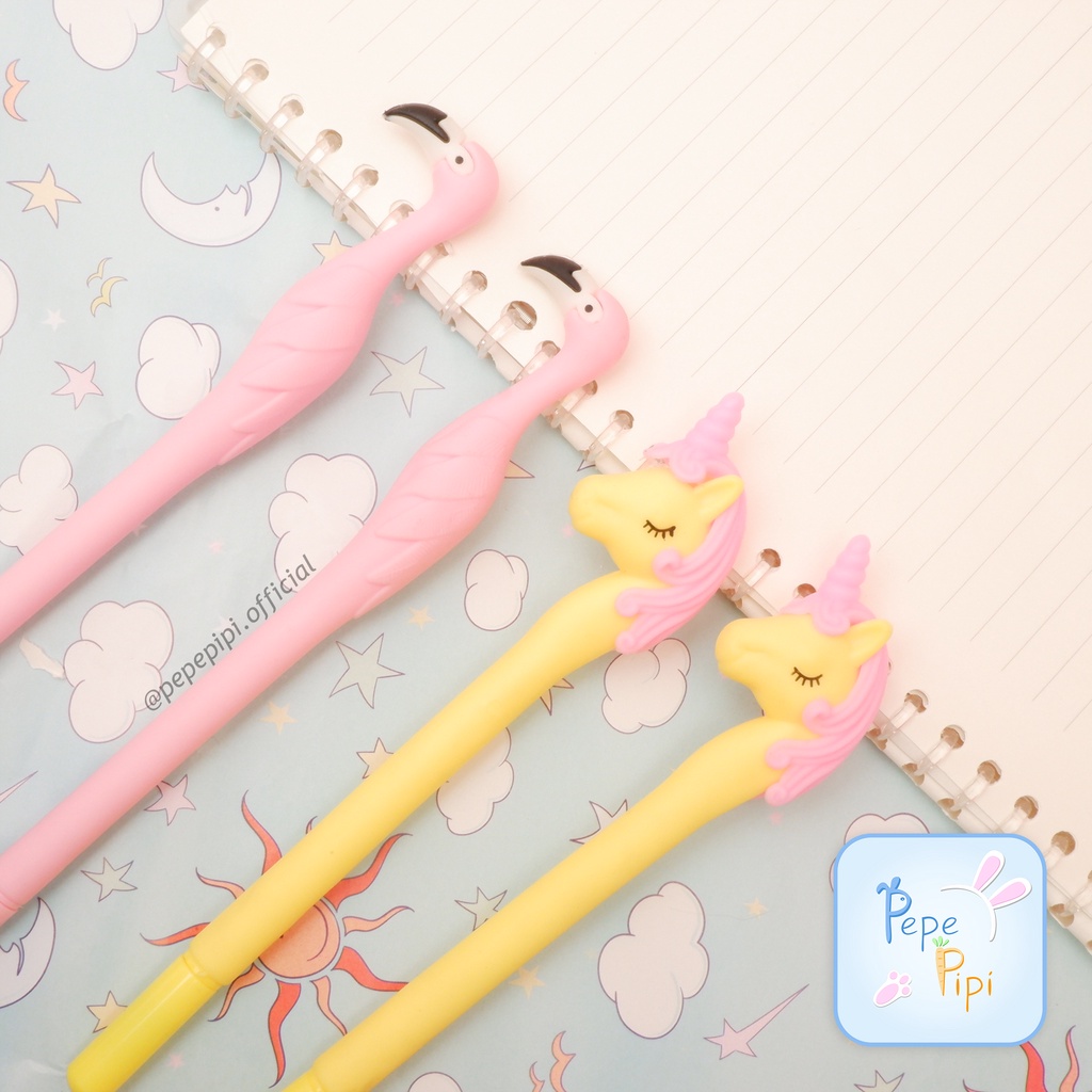 Unicorn Flamingo 3D Gel Pen Little Pony Faving Horse Pony Ballpoint Pen ...