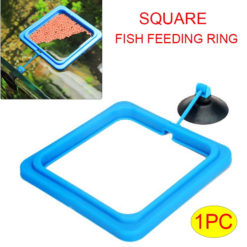 1PC Fish Feeding Ring Square Floating Food Feeder with Suction Cup for ...