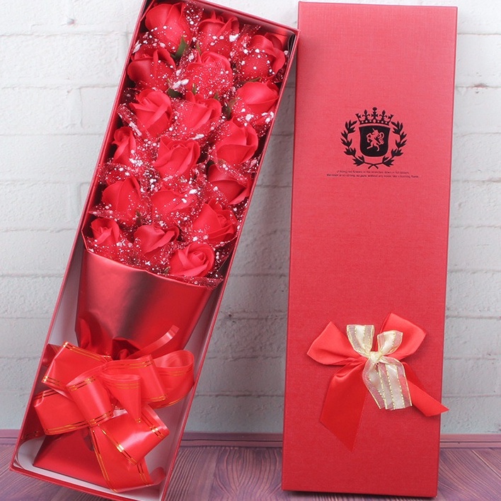 Soap Flower Rose 18 Roses Gift Box Explosive Birthday Gift For ...