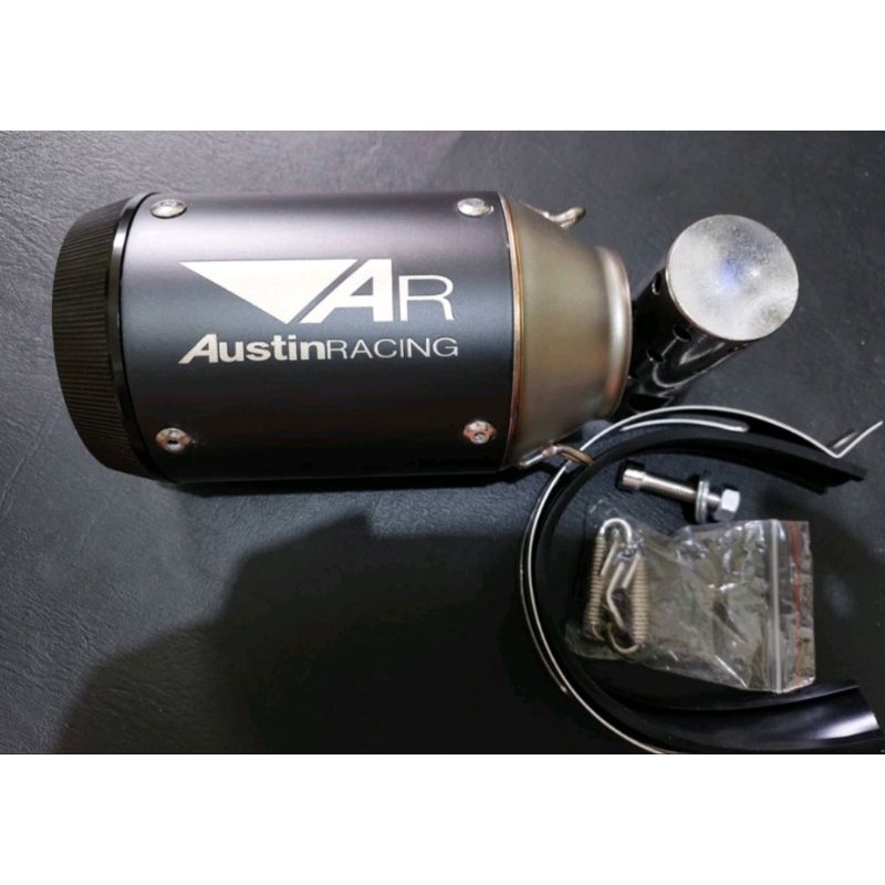 AR AUSTIN RACING PIPE EXHAUST MUFFLER Black Carbon Silver Titanium Blue ...