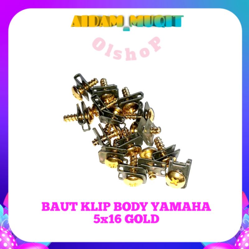 20 PCS YAMAHA GOLD CLIP BOLT YAMAHA MOTORCYCLE CLIP BOLT YAMAHA ...