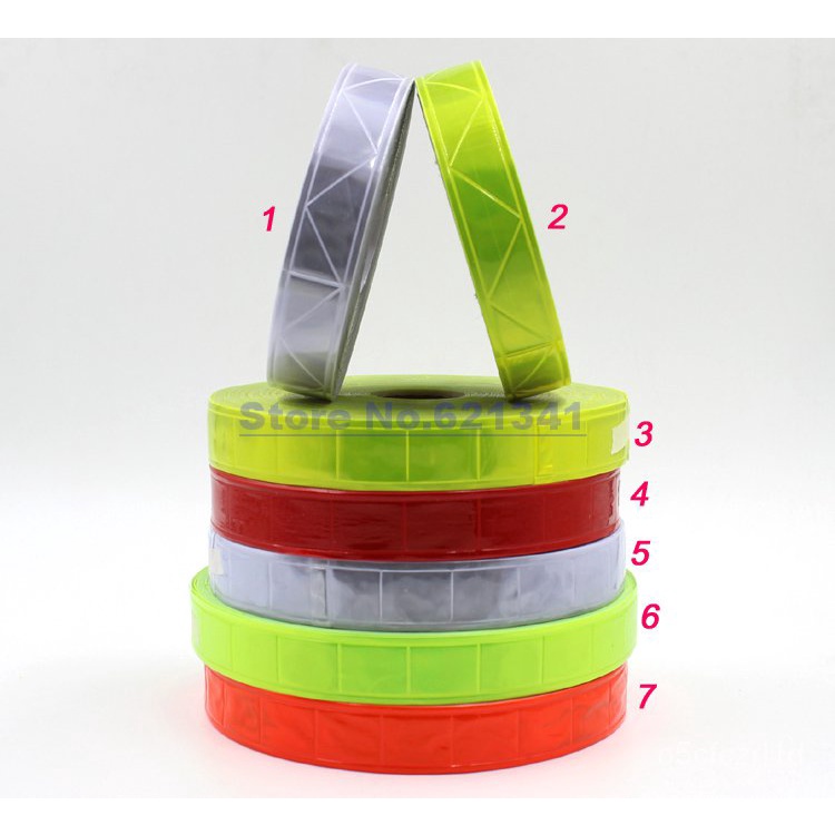 Gloss Reflective Strip PVC Tape Sew On Chothes Reflection Warning Strip ...