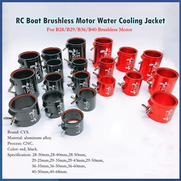 CYS RC Boat Brushless Motor Water Cooling Jacket B28/B29/B36/B40 ...