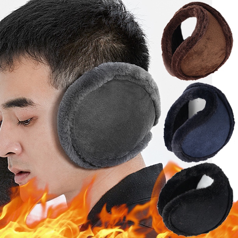Thicken Adult Men Women Winter Velvet Keep Warm Fur Fleece Earmuffs ...