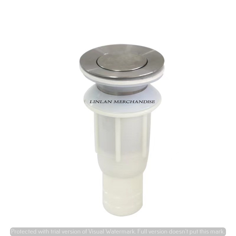 1 PC Short Stainless/PVC Flap Sink Drain (NON-OVERFLOW) (TURN TYPE ...