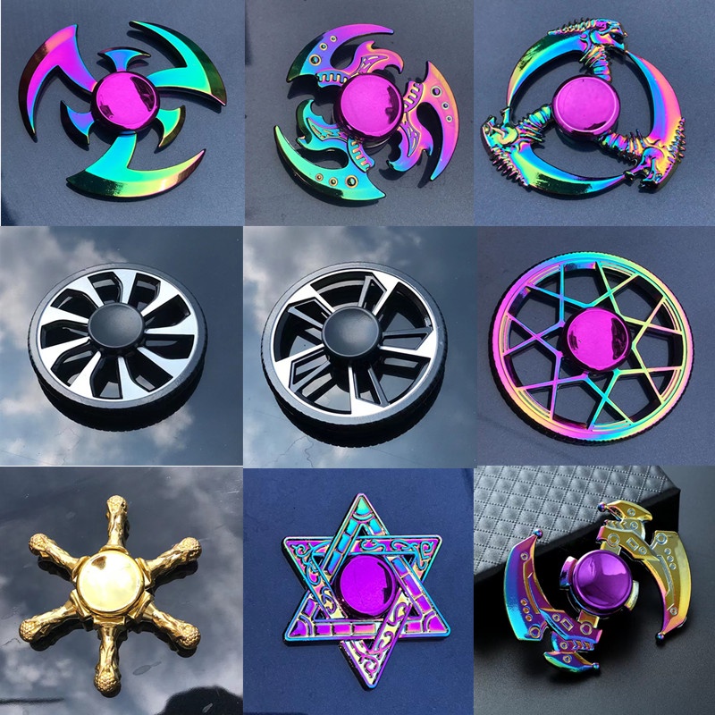 2022New Colorful Fidget Spinner Zinc Alloy Decompression Toy Hand ...