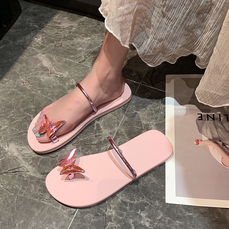 Flip-Toe Sandals Women Summer New Style Outer Wear High-Value Soft Sole ...