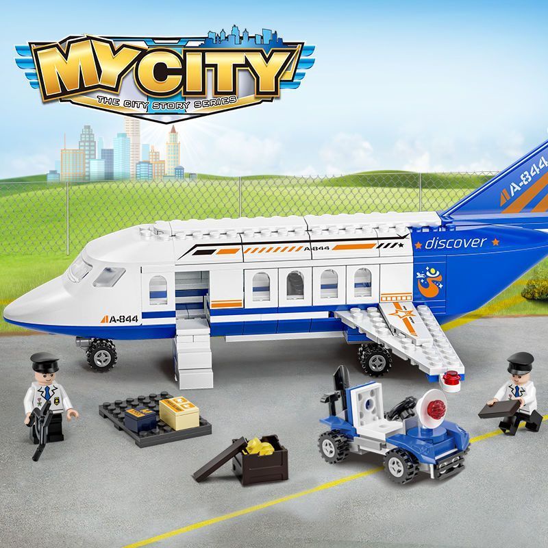 Aerospace series building blocks Airplane and passenger aircraft small ...