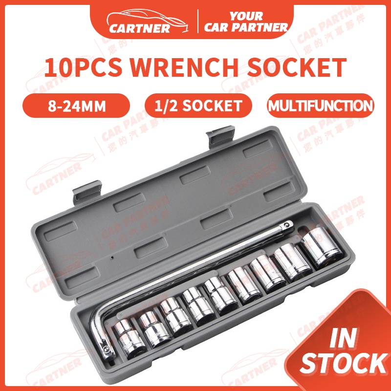 Cartner IN STOCK Socket Wrench Set 10-Piece Wrench Socket Set ...