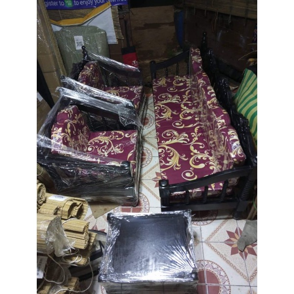 CLASSY SALA SET WITH CENTER TABLE AND URATEX FOAM | Shopee Philippines