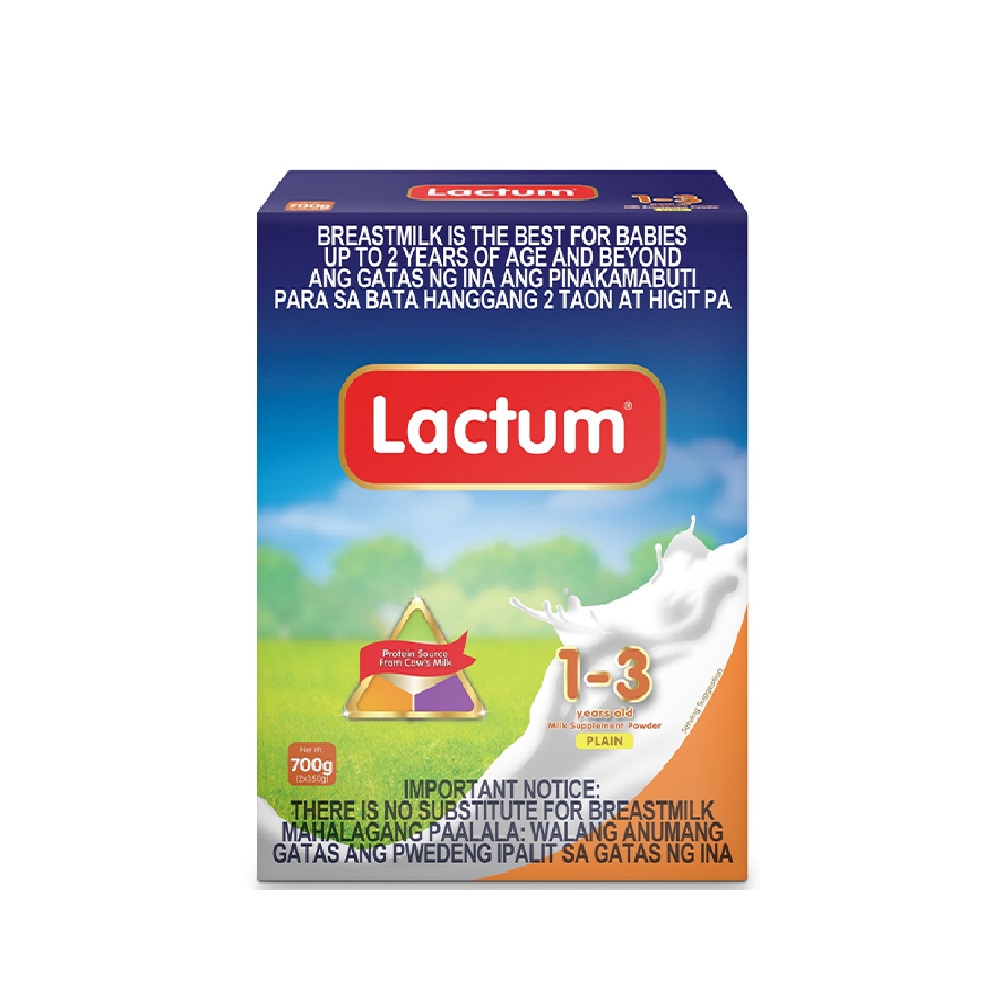 Lactum for 1-3 Years Old Plain Milk Supplement Powder for Children 700g | Shopee Philippines