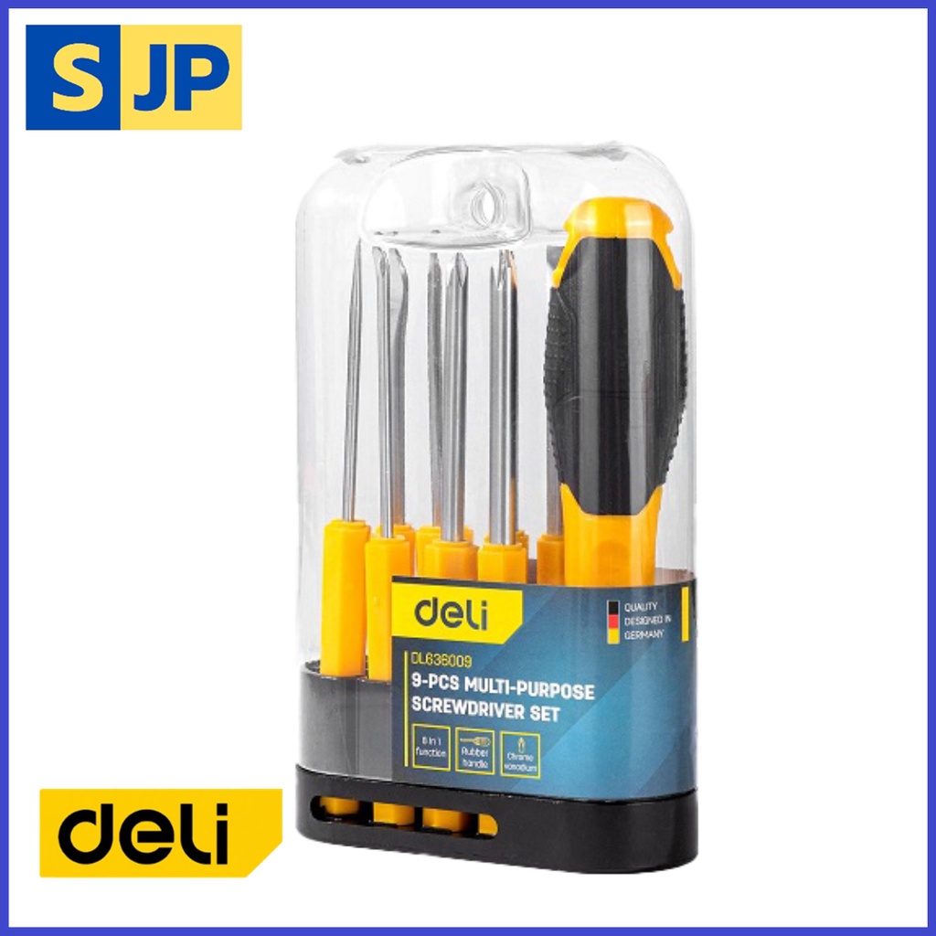 Deli 9pcs Screwdriver Set Cr-v EDL636009-01 | Shopee Philippines