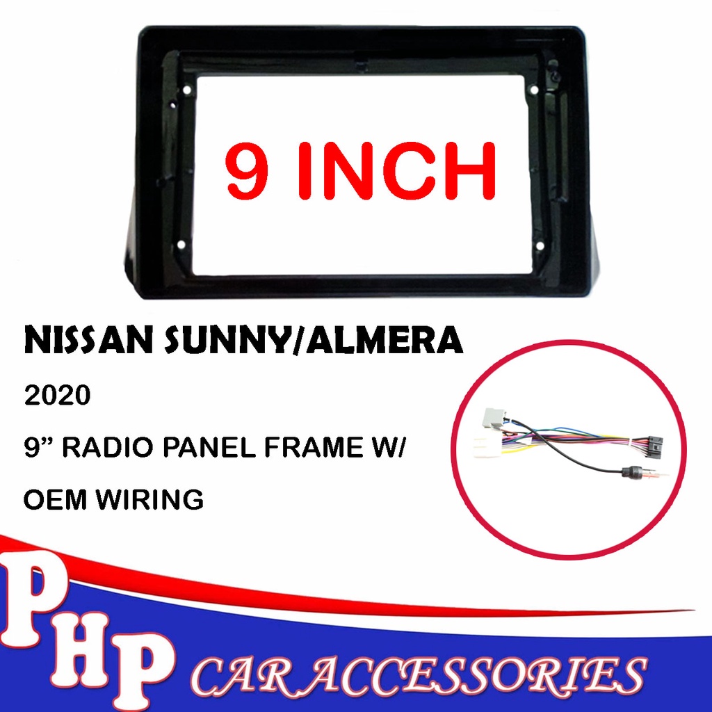 9 Inch Car Fascia for Nissan Sunny/Almera 2020 Head Unit Fascia Radio ...