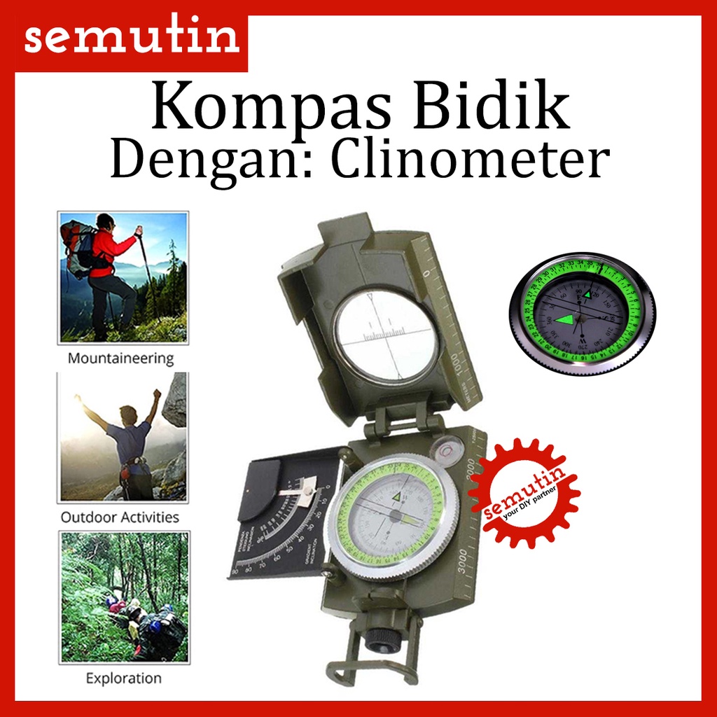 Lensatic Aiming Compass / Army Clinometer Military Metal / Gradient ...