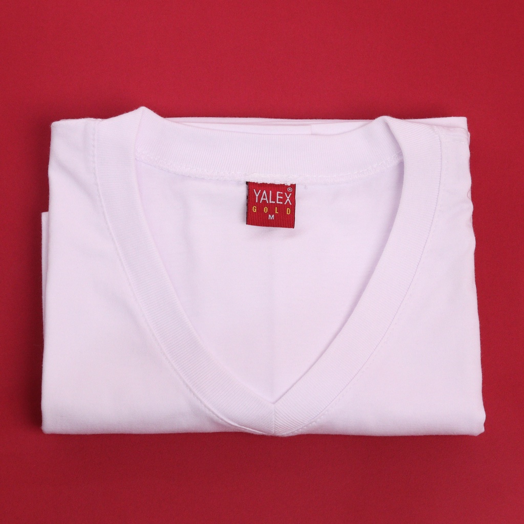 YALEX PLAIN SHIRT (RED LABEL) V-NECK WHITE BLACK (BEST SELLER/LOWEST ...
