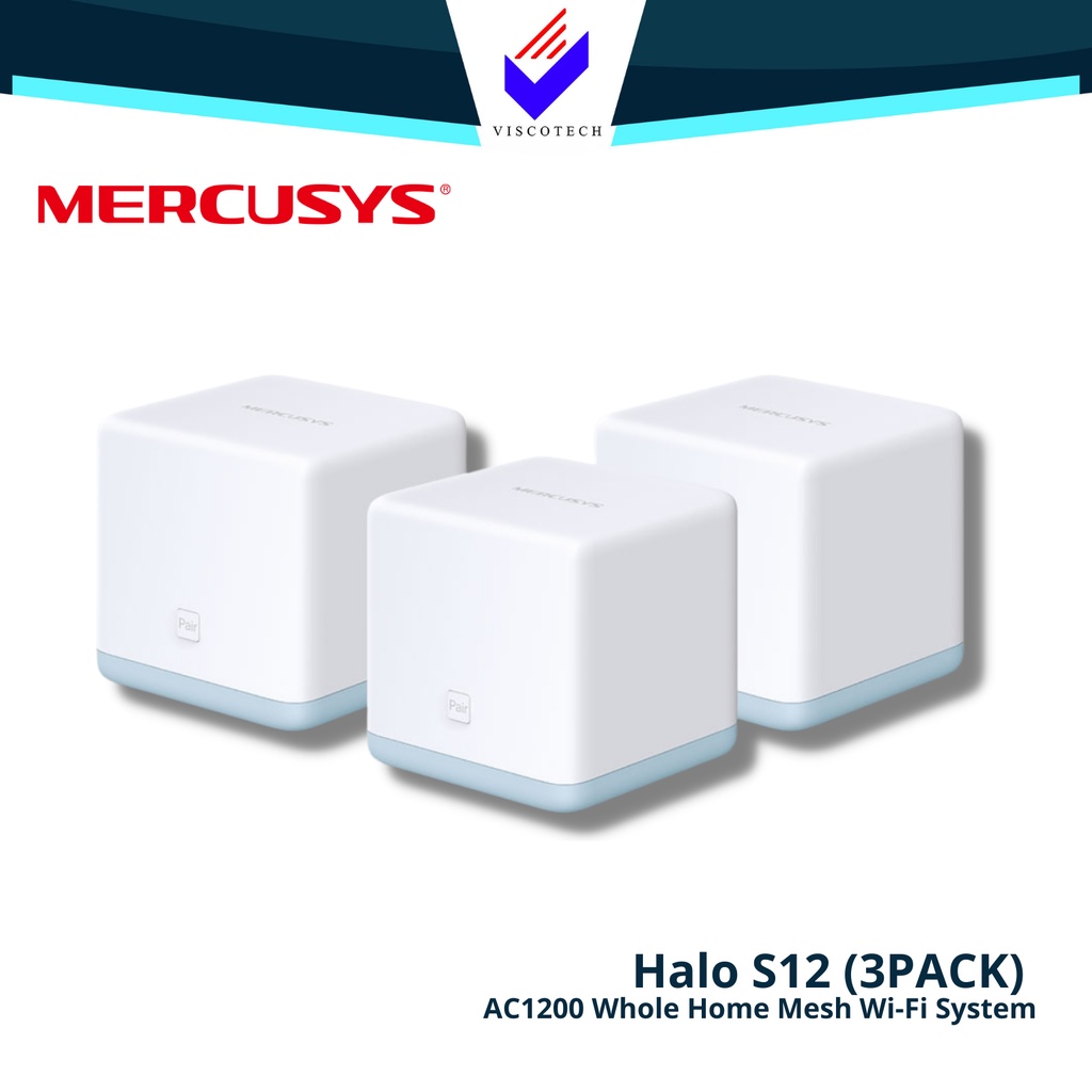 Mercusys HALO S12 AC1200 Whole Home Mesh Wi-Fi System (Pack Of 3 ...