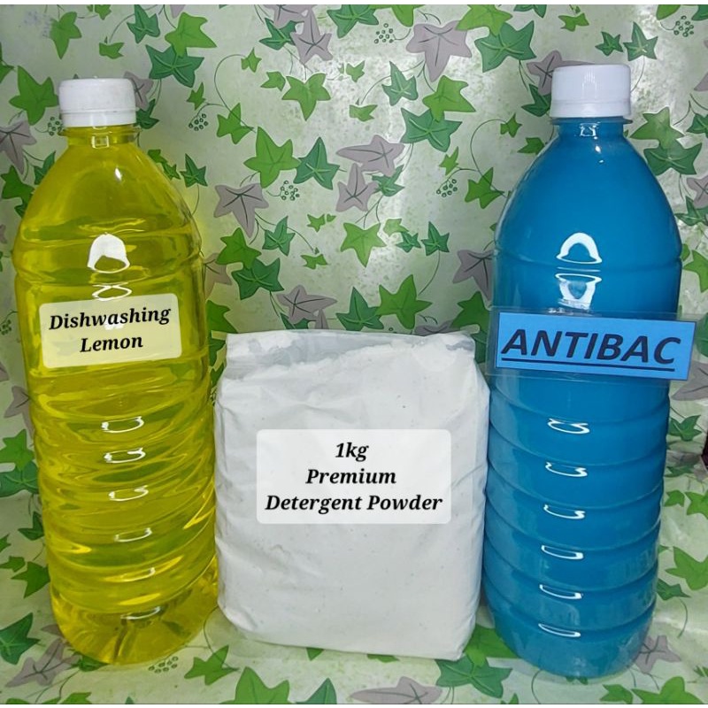 3 in 1 Set (1L Dishwashing, 1L Fabcon ,1Kl Detergent) | Shopee Philippines