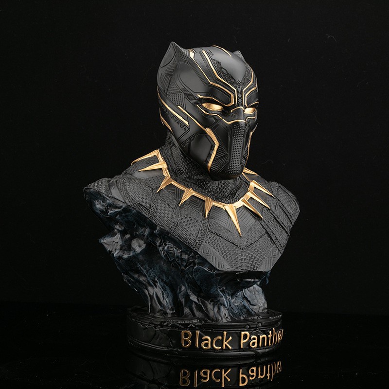 Marvel hero Black Panther Iron man MK42 Bust Action figure resin statue ...