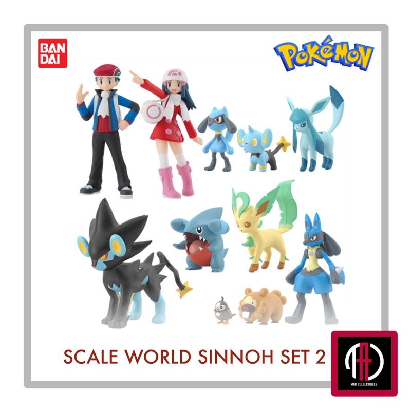Bandai Pokemon Scale World Figures - Sinnoh Region 2 Set - Glaceon ...