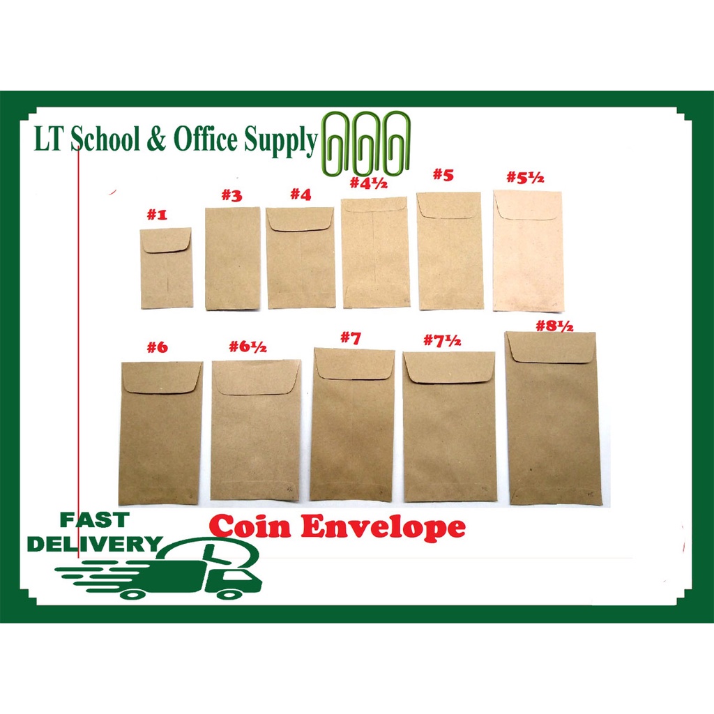 1Box/500pcs Kraft Paper Coin Envelope | Shopee Philippines