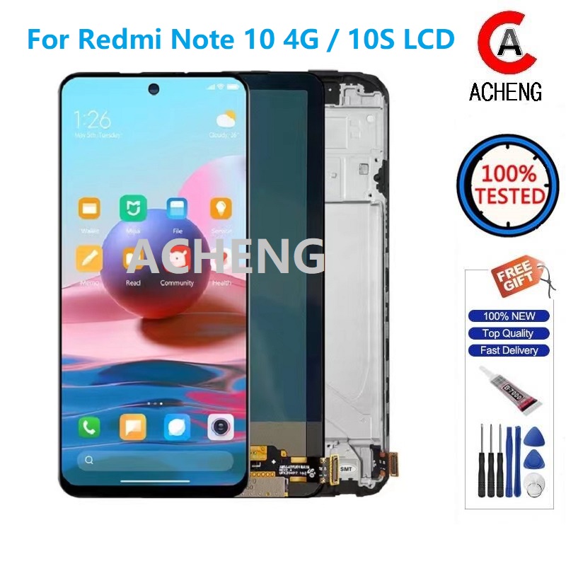 ACHENG Compatible For Xiaomi Redmi Note 10 4G / 10S LCD Touch Screen ...