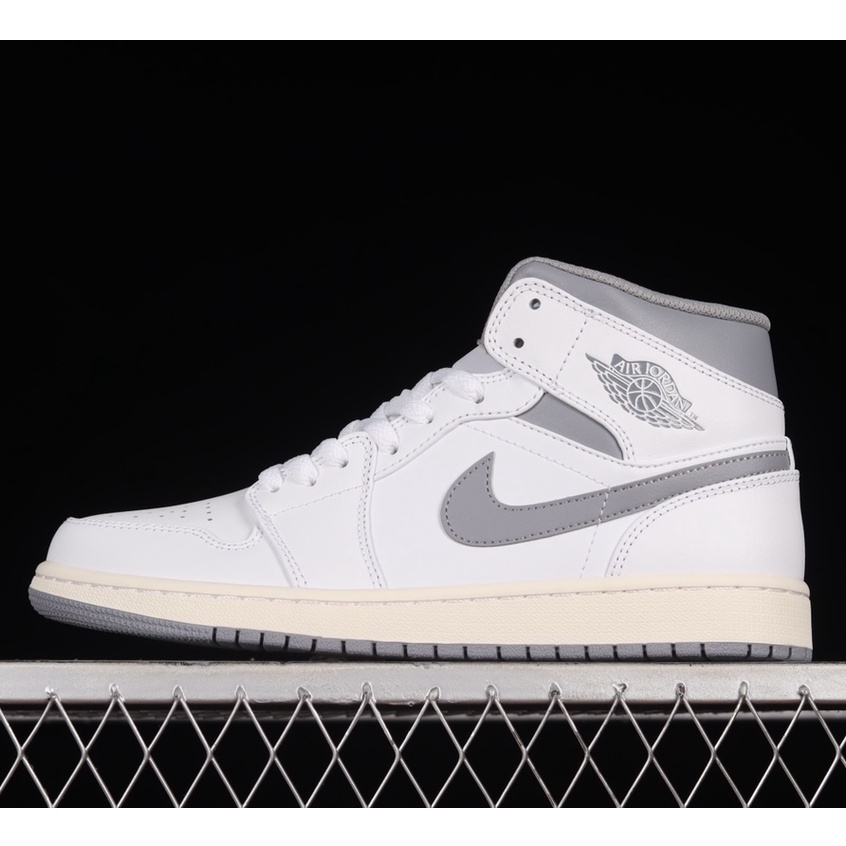 Nike Air Jordan 1 Mid "Vintage Grey" High Cut Basketball Shoes Casual ...