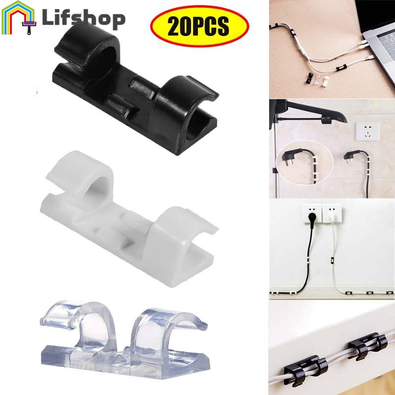 20pcs Self-adhesive Wire Organizer Line Cable Clip /Wire Holder Sticky ...