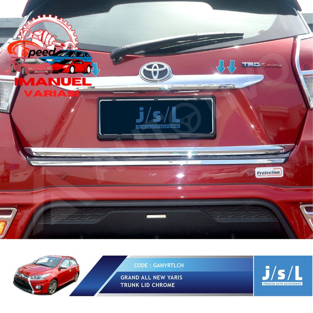 New!! Toyota All New Yaris Trunk Lid Chrome JSL / Rear Trunk List Best ...