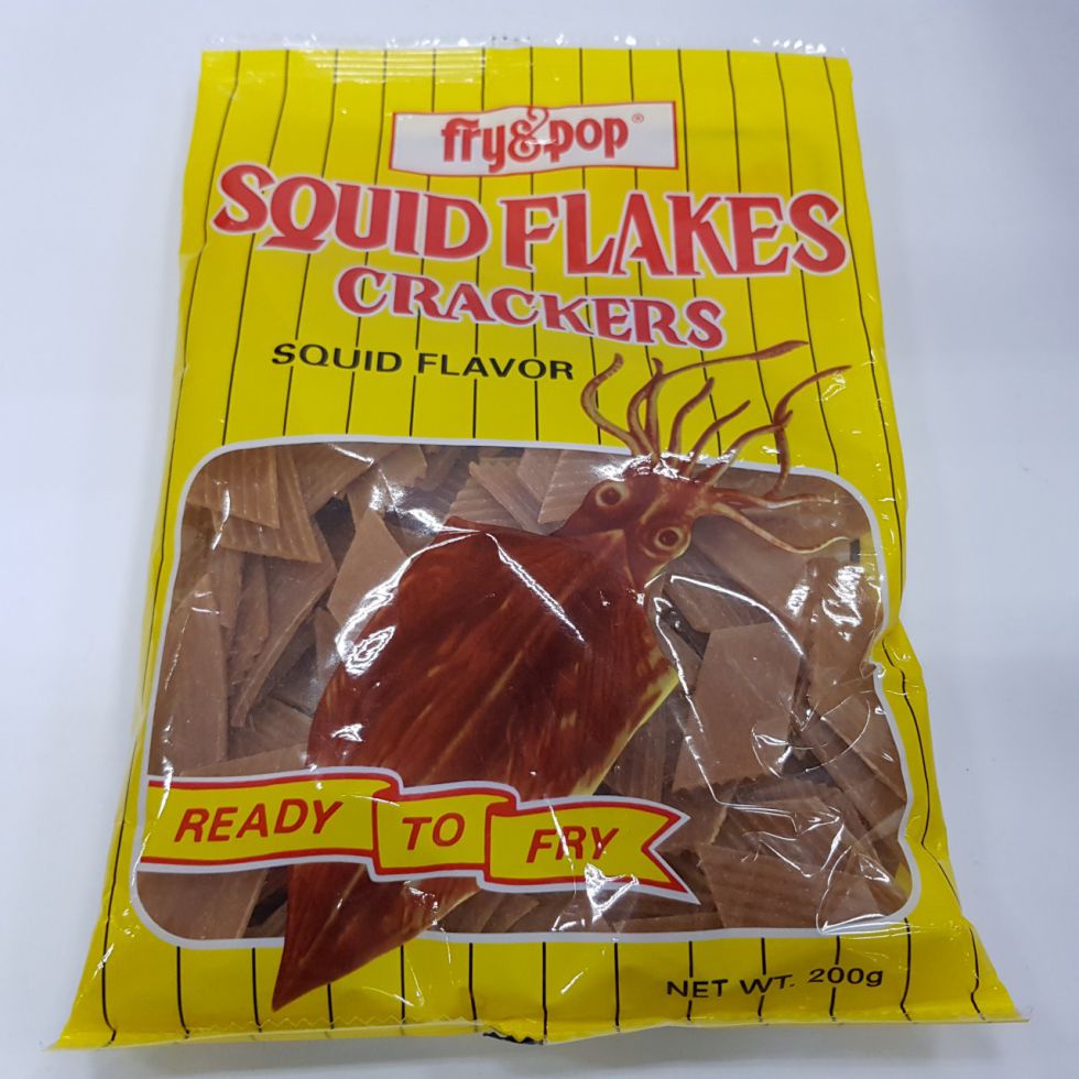 Fry & Pop Squid Flakes Crackers Squid Flavor 200g | Shopee Philippines