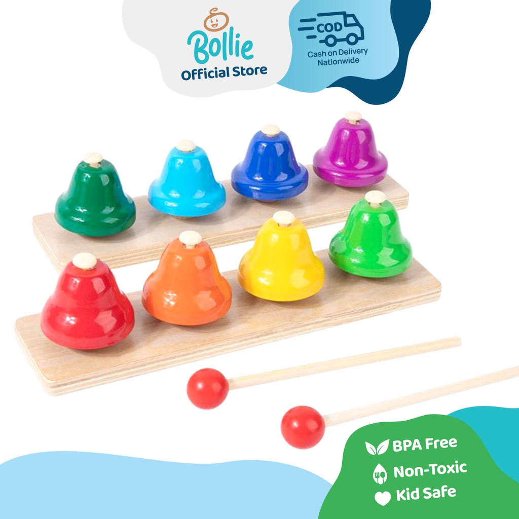 Bollie Baby Eight Tone Rainbow Bells (Musical Instruments for Kids ...