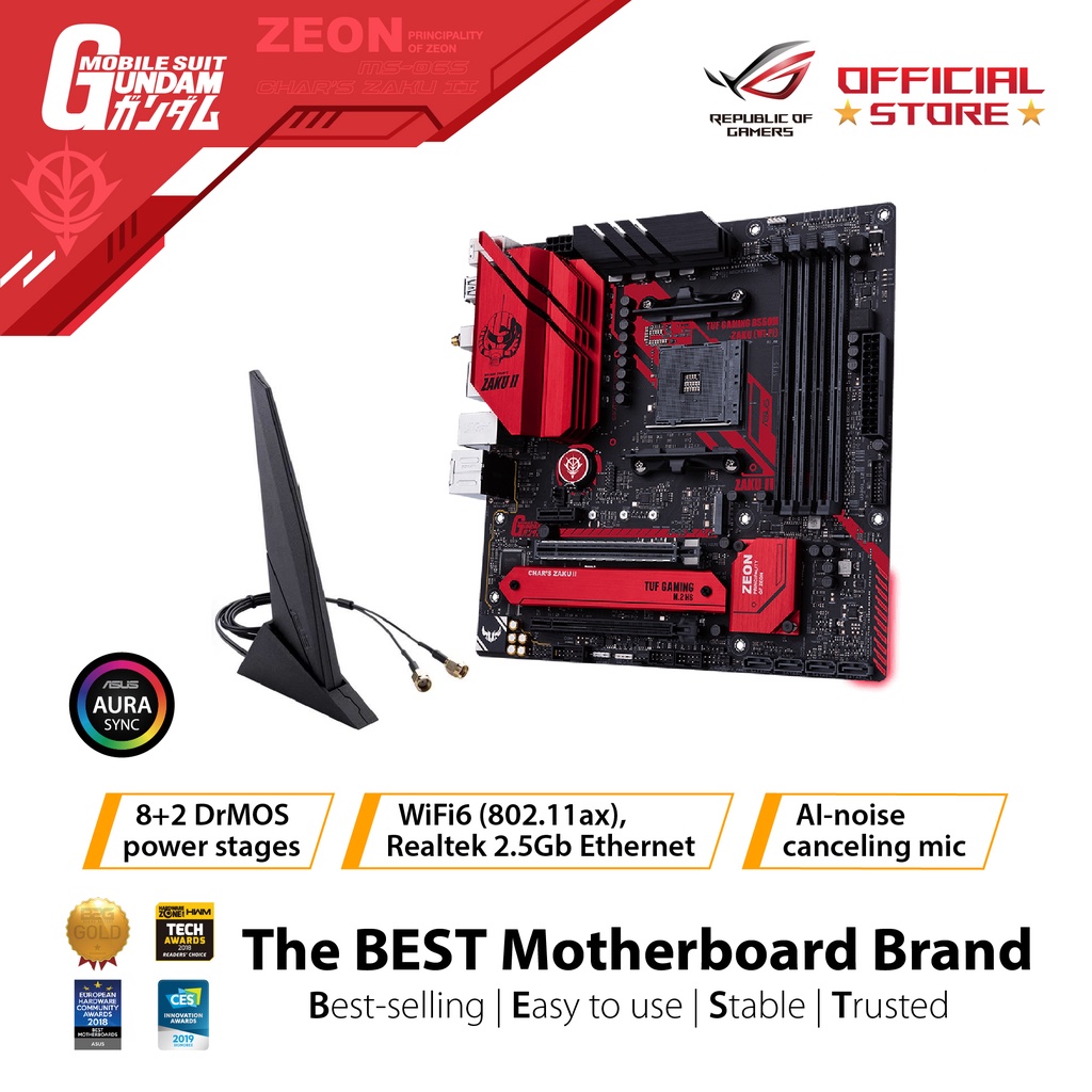 Asus TUF Gaming B550M WiFi Zaku Edition AMD Ryzen AM4 Motherboard ...