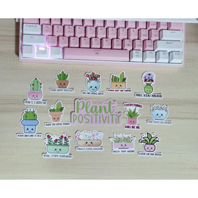 Plant Positivity Cute Stickers l Aesthetic Stickers l Sticker Set ...