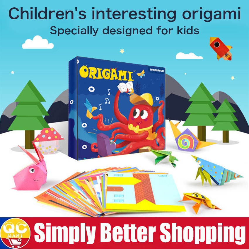 3D Origami Cartoon Animal Book Folding Paper for Children DIY Crafts ...