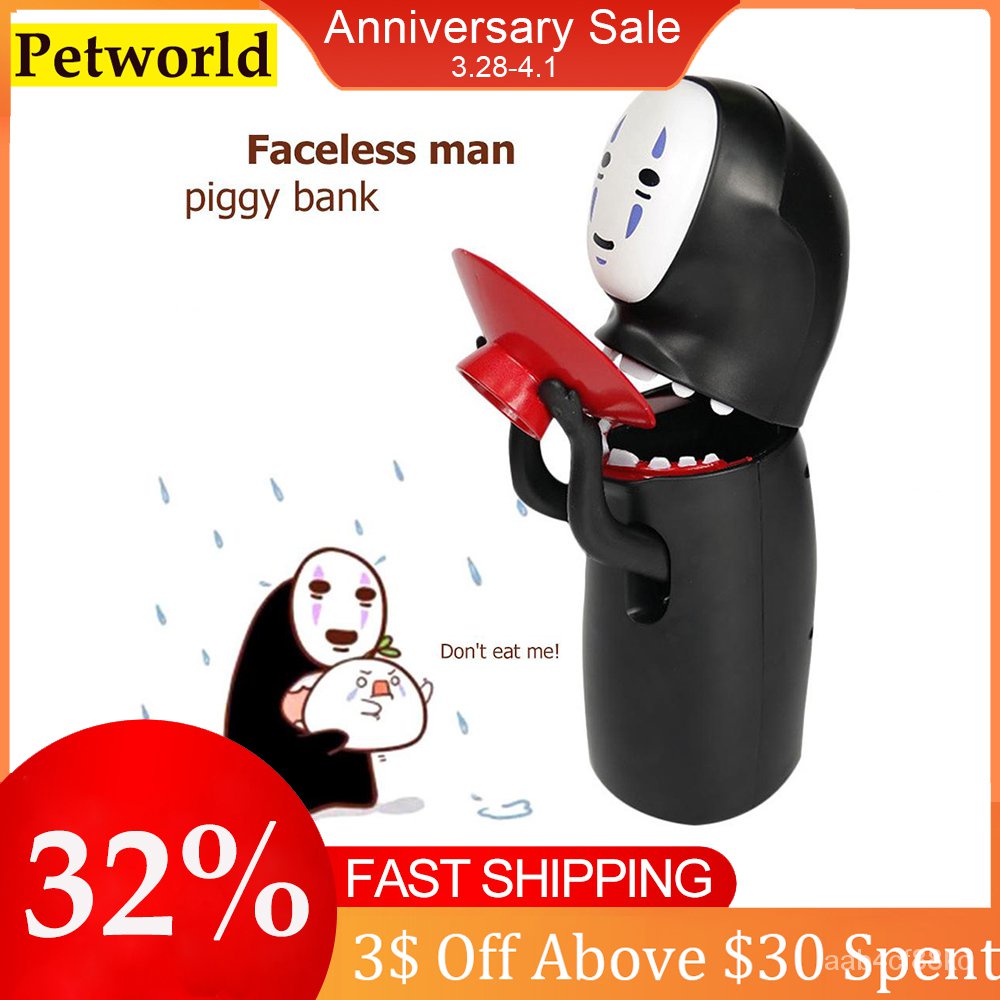 Spirited Away Kaonashi No-face Piggy Bank Toy Electronic Automatic ...