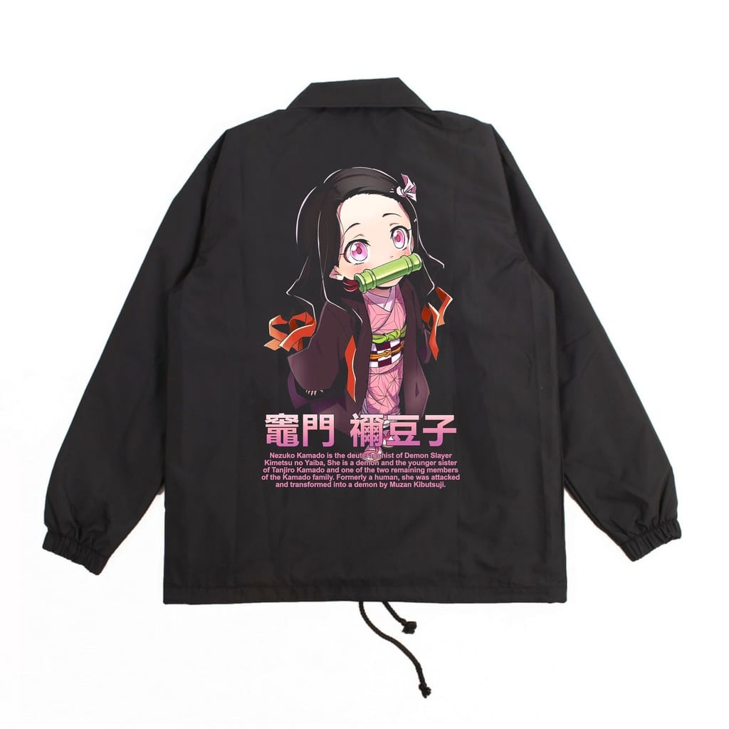 Jacket Coach Anime Demon Slayer Kimetsu No Yaiba Nezuko Kamado Tanjiro ...