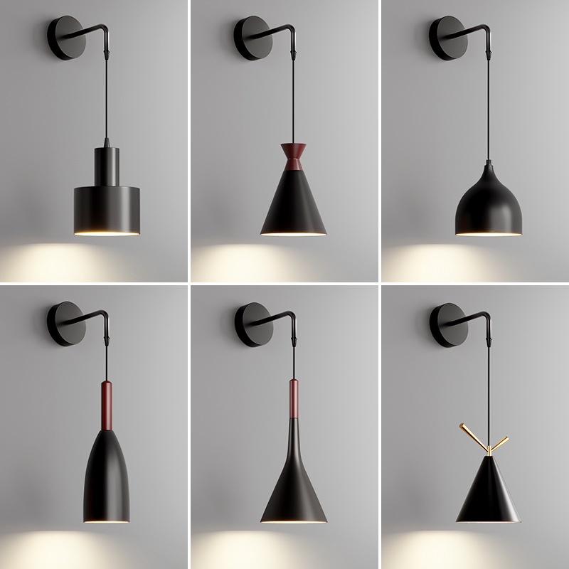 Nordic LED Wall Lamp E27 Restaurant Wall Lamp Modern Simple Living Room ...