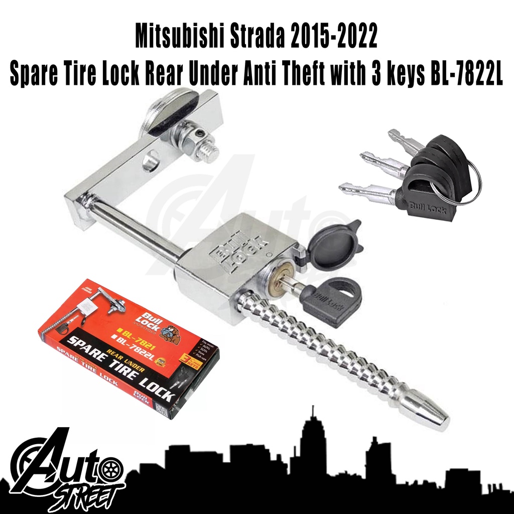 Mitsubishi Strada 2015-2022 Spare Tire Lock Rear Under Anti Theft with ...