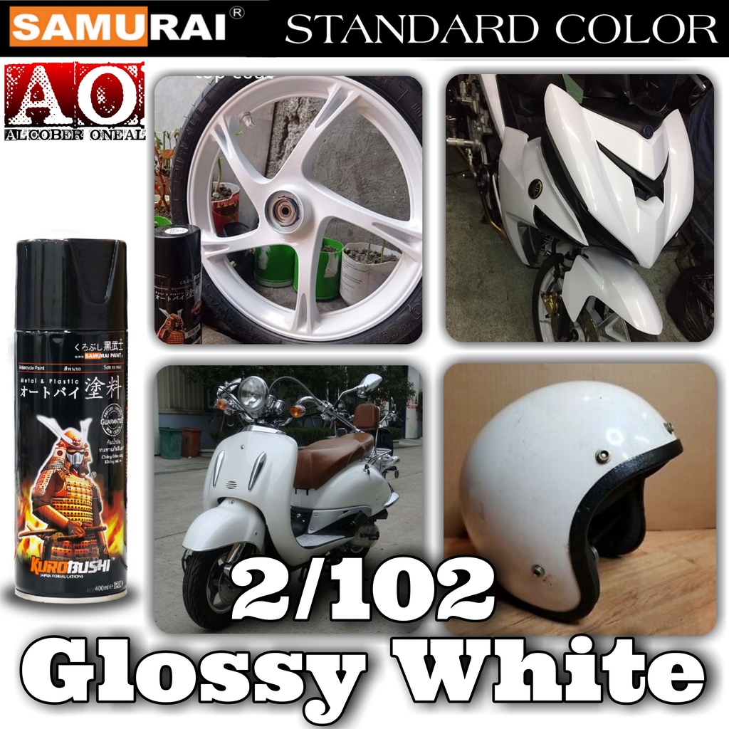 SAMURAI SPRAY PAINT 2/102 White Glossy - Cash On Delivery | Shopee ...