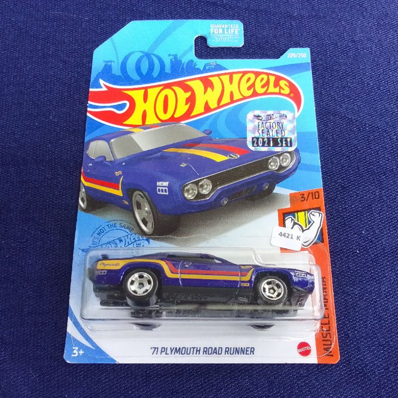 Diecast Hot Wheels HW Muscle Mania 71 Plymouth Road Runner Blue FS ...