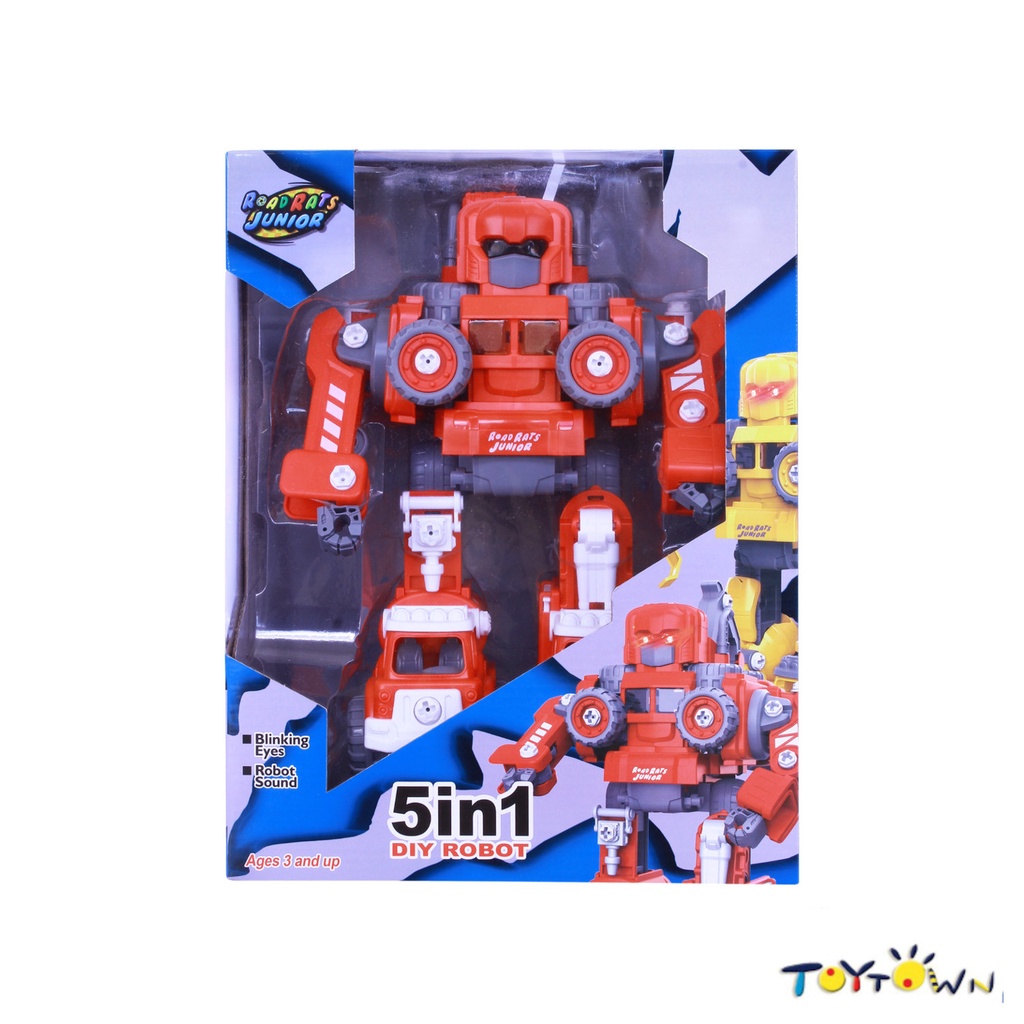 Road Rats Jr. 5 in 1 DIY Robot - Fire Rescue Vehicles | Shopee Philippines