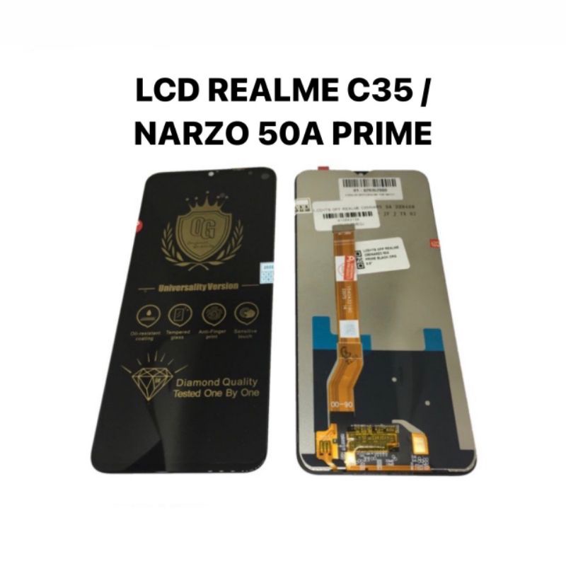 LAYAR Lcd FULLSET REALME C35 / NARZO 50A PRIME ORI COMPLETE GOLDEN CROWN 100% ORIGINAL DISPLAY ...