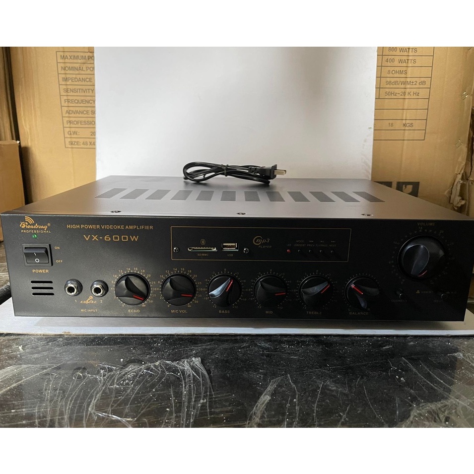 BROADWAY VX-600W HIGH POWER VIDEOKE AMPLIFIER 600WATTS | Shopee Philippines